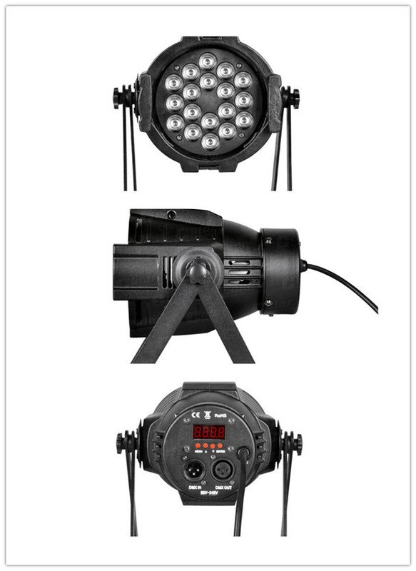 Color mixing 3Watt LED Par Can Lights for clubs low power consumption